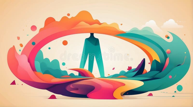 Blender-Style Vector of Diverse Geometric Human Silhouettes in Circular ...