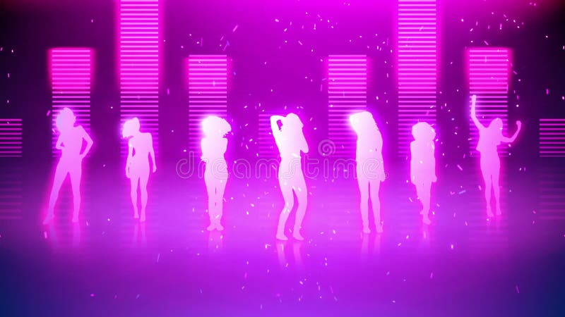 Men Women Silhouettes People Loop Animation Stock Footage - Video of ...