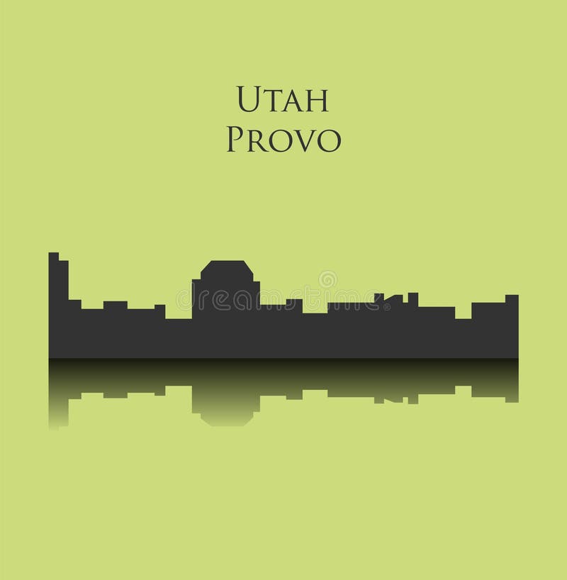 Silhueta Da Cidade De Provo Utah Ilustração do Vetor - Ilustração de ...