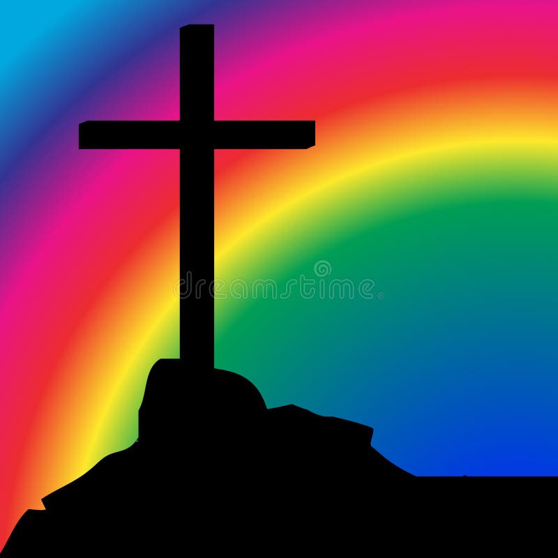 Silhueta Do Vetor De Uma Cruz Ilustração do Vetor - Ilustração de arte ...