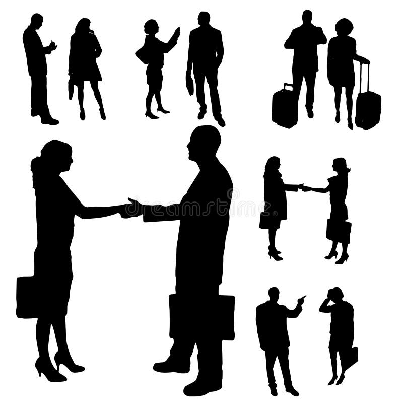 Silhueta Do Vetor Dos Executivos Ilustração Do Vetor Ilustração De