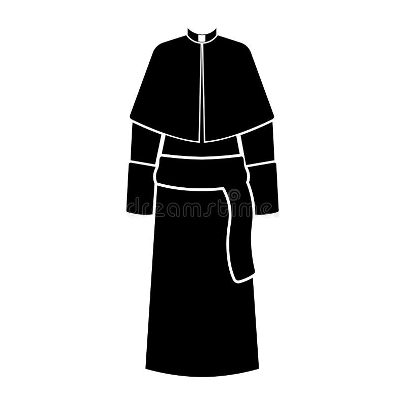 Silhueta isolada da batina ilustração do vetor. Ilustração de adulto ...