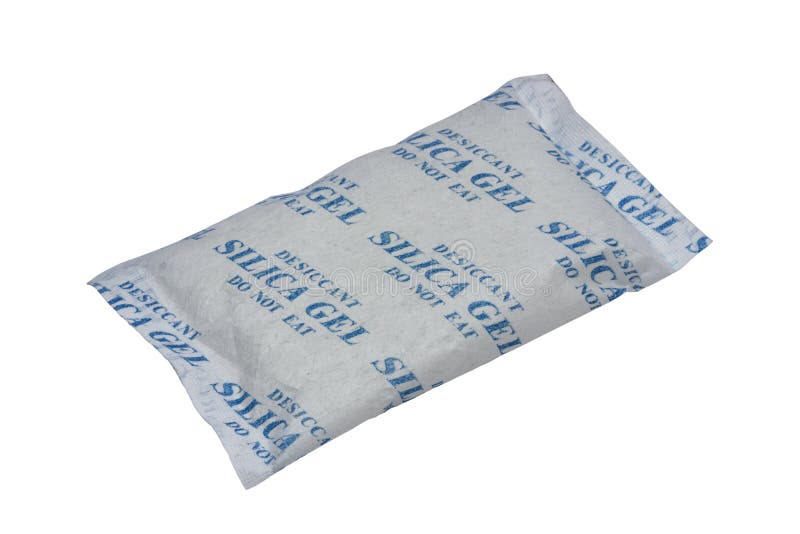 Silica Gel in a Porous Packet Stock Image - Image of closeup, package ...