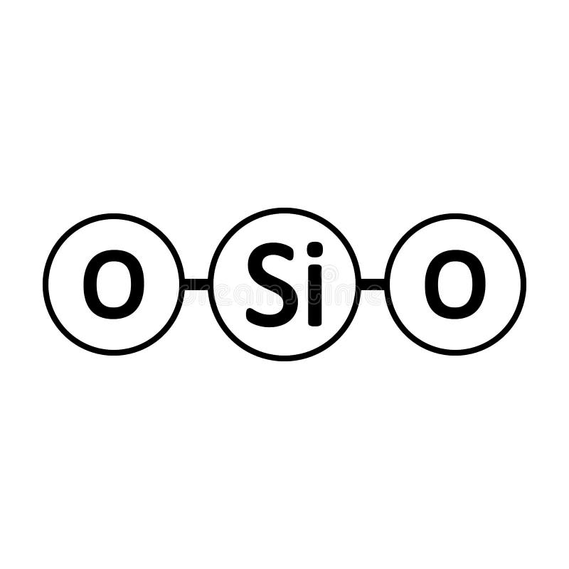 Molecule SiO2 Silicon Dioxide Stock Vector - Illustration of quartz ...
