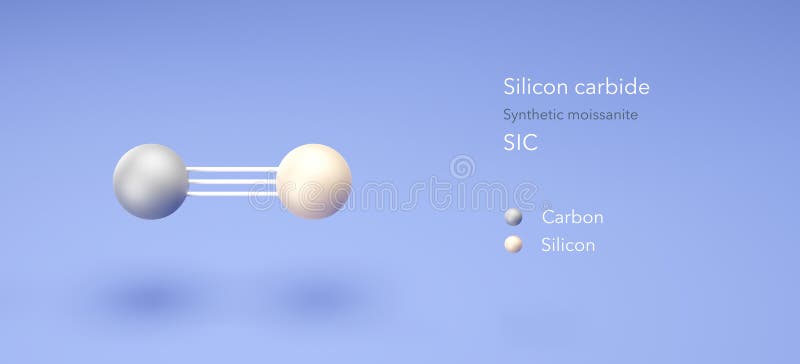 Siliciumcarbidemoleculaire Structuren Silicium 3d Model ...