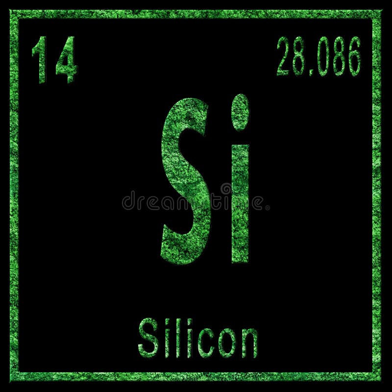 Atom of Silicon with Detailed Core and Its 14 Electrons Stock ...