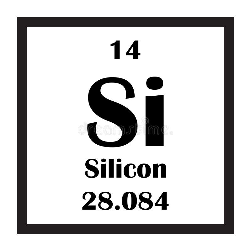 Silicon Chemical Element Icon Stock Illustration - Illustration of ...