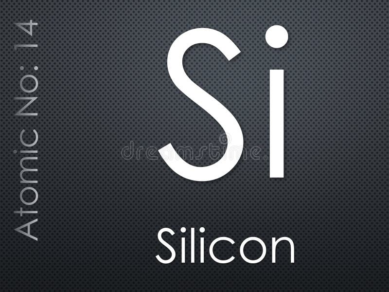 Silicon Chemical Element Symbol on Dark Background Stock Illustration ... Silicon Chemical Element Symbol on Dark Background Stock Illustration ...