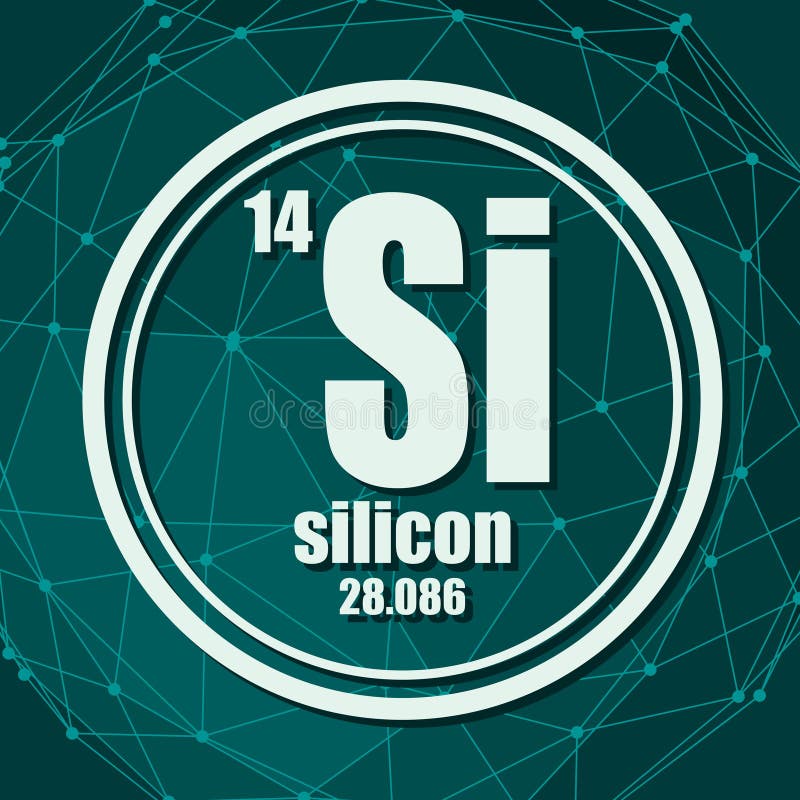 Silicon chemical element. stock vector. Illustration of icon - 137367363