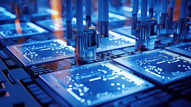 Silicon Computer Chip Technology Stock Illustration - Illustration of ...