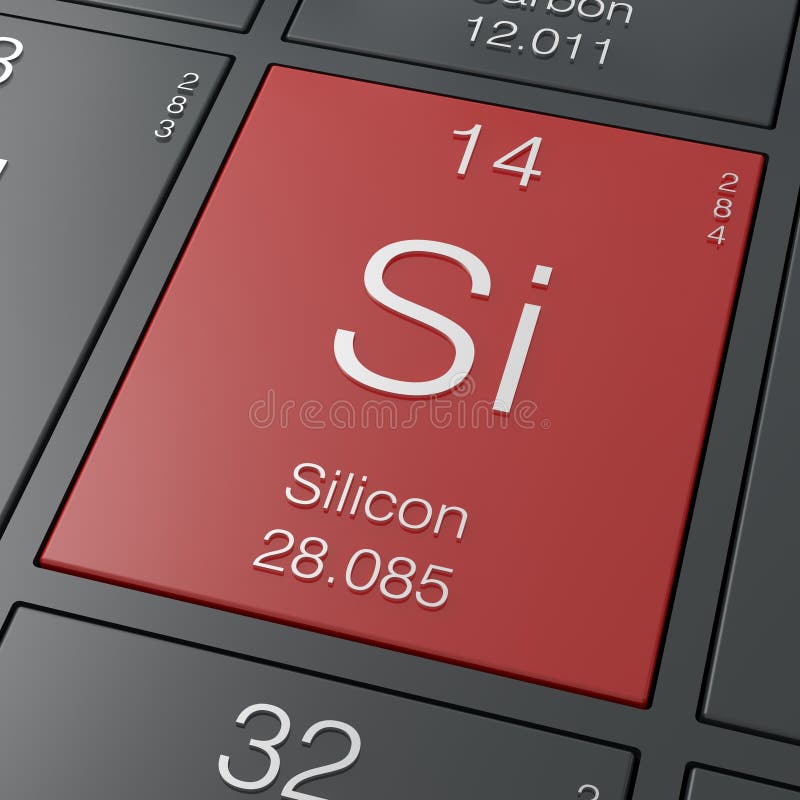 Silicon element stock illustration. Illustration of silicon - 49452285