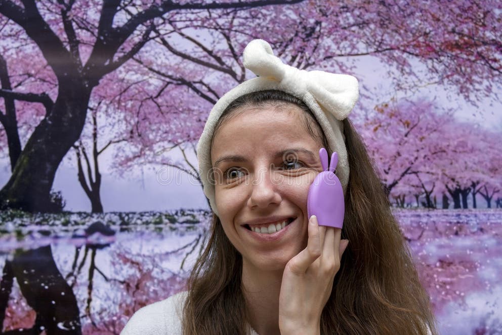 Silicon face scrub stock photo. Image of person, cosmetology - 272913792