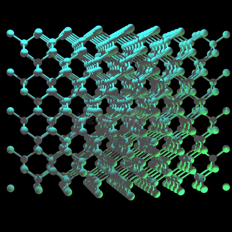 Crystal lattice stock illustration. Illustration of neutron - 17989041