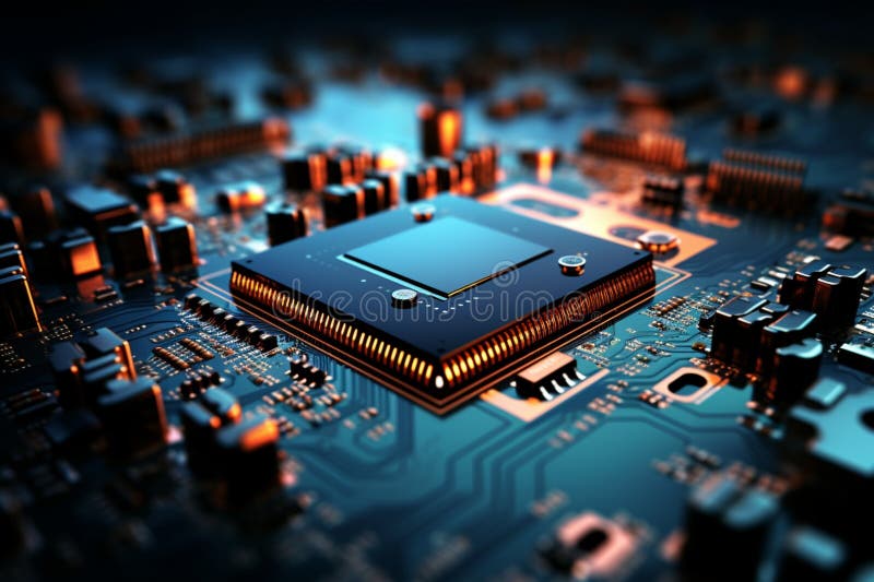 Silicon Orchestra Abstract Background Featuring Computer Chips ...