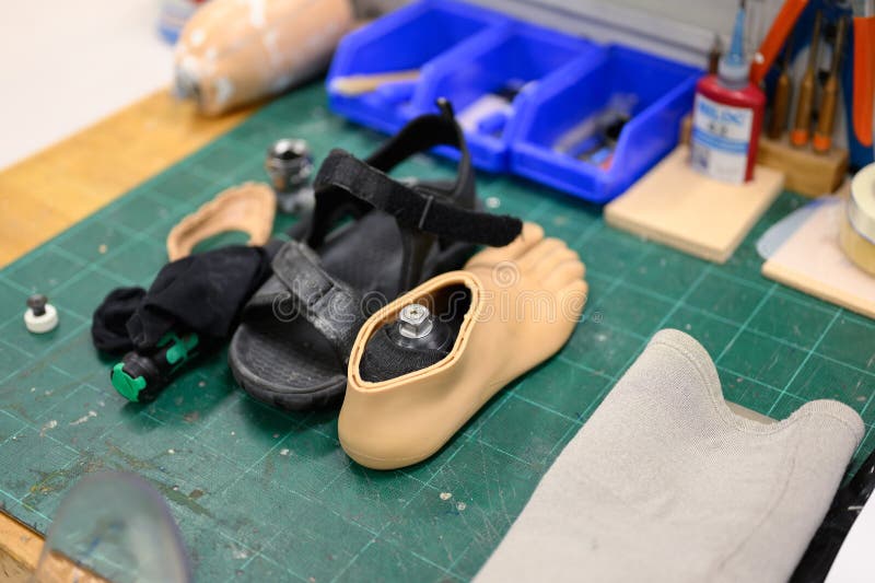Silicon or Plaster Casts with Tools in Prosthetic Production Factory ...