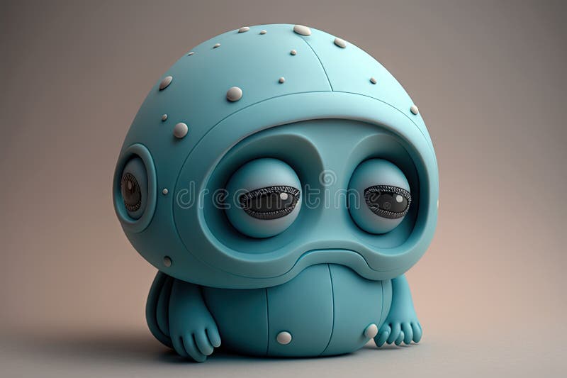 Silicon Robot with Sad Expression in Form of Human Face Stock ...