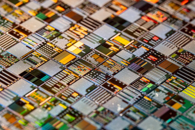 Silicon Semiconductor Wafer Close-up Stock Photo - Image of equipment ...