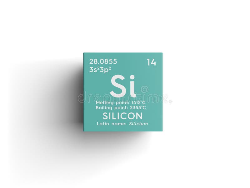 Silicon. Silicium. Metalloids. Chemical Element of Mendeleev S Periodic ...