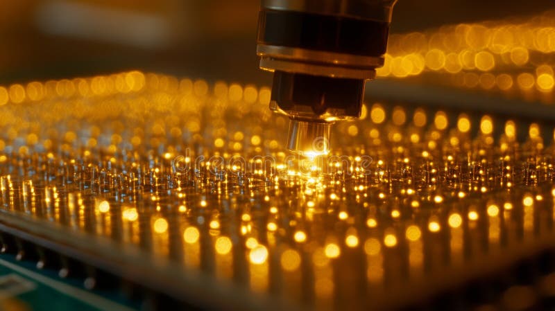 A Silicon Wafer is Manufactured at a High-tech Semiconductor Facility ...