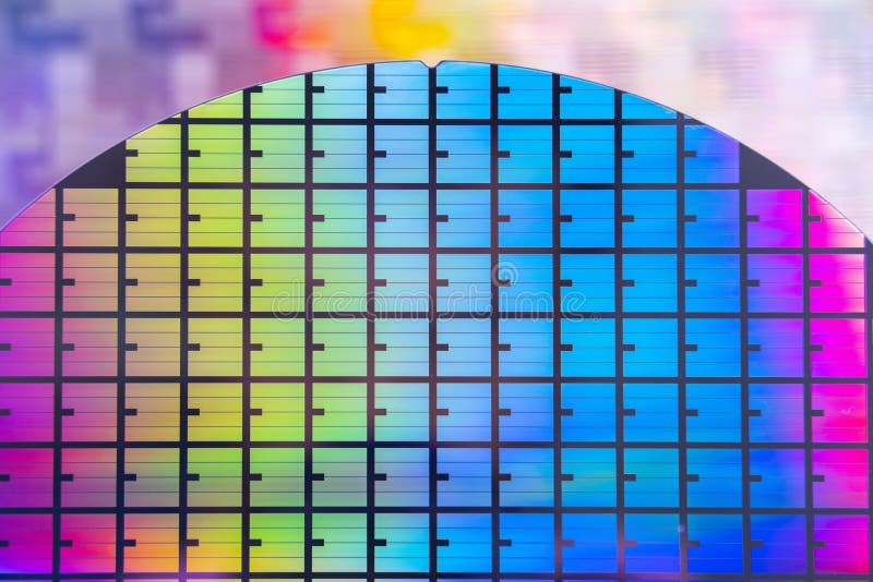 Silicon Wafer Used in Electronics for the Fabrication of Integrated ...