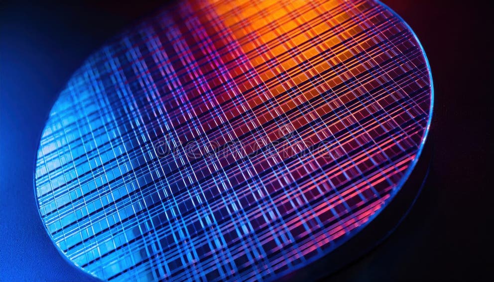 Silicon Wafer Representing Advanced Technology Stock Photo - Image of ...