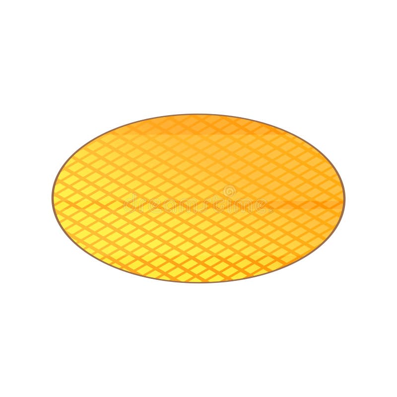 Silicon Wafer Round Composition Stock Vector - Illustration of ...
