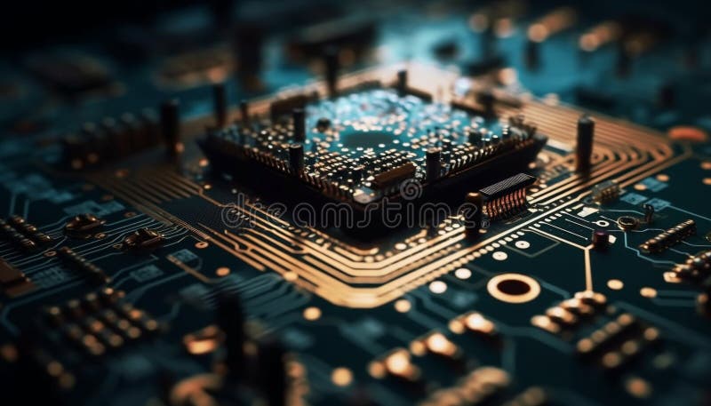 Silicone Based Computer Chip Powers Complex Circuit Board for Global ...