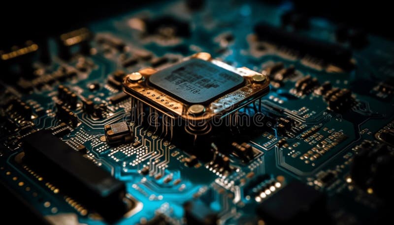 Silicone Based Semiconductor Powers Complex Computer Circuit Board for ...