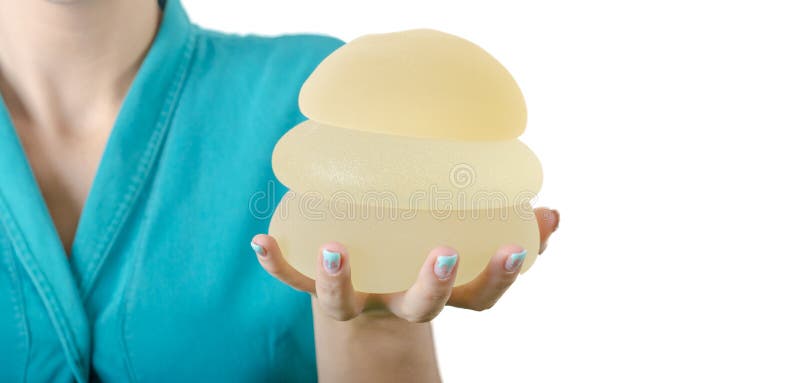 Silicone breast implant. stock image. Image of clinic - 75952151