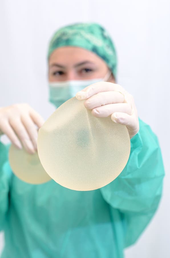 Silicone breast implant stock photo. Image of prosthesis - 58118596