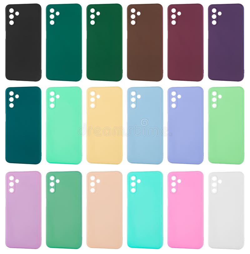 Silicone Cases for the Phone, on a White Background in Isolation ...