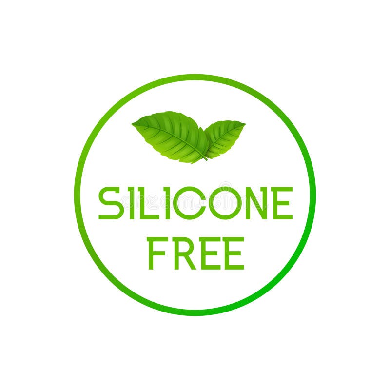 Silicone Free Banner. Silicone Free Ribbon Label Sign Set Stock Vector ...