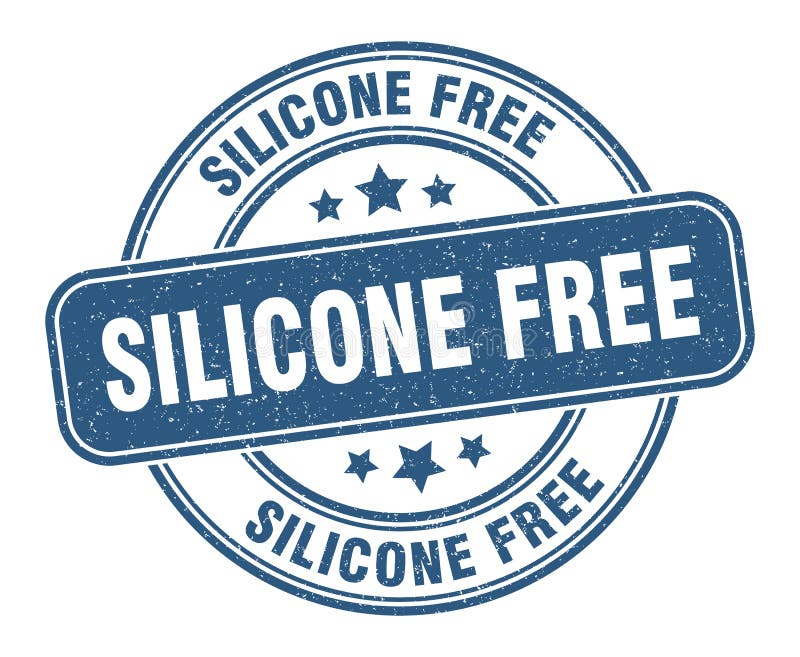 Silicone Free Stamp. Silicone Free Label. Round Grunge Sign Stock ...