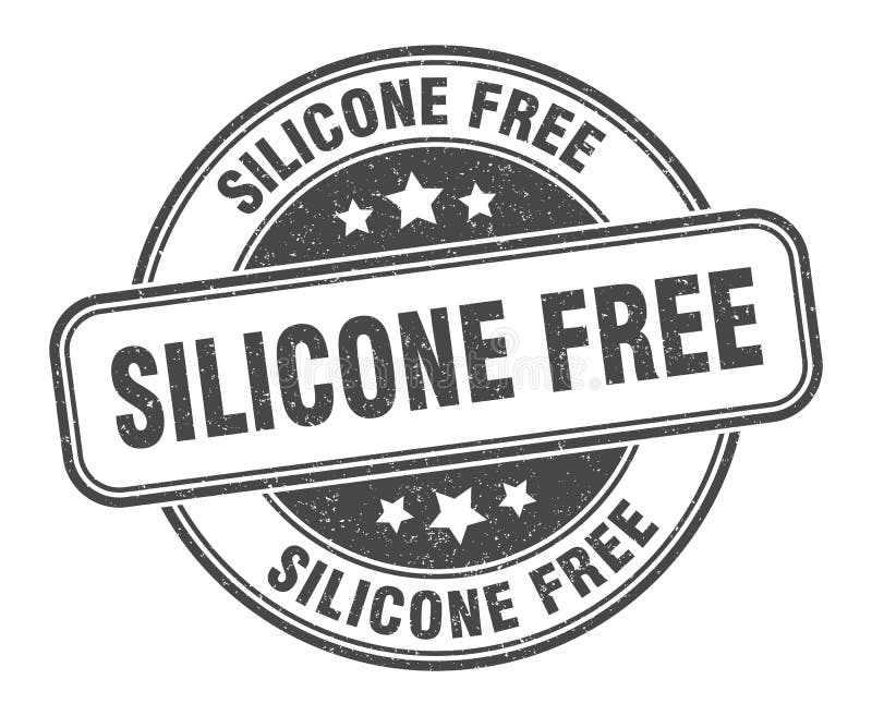 Silicone Free Stamp. Silicone Free Label. Round Grunge Sign Stock ...
