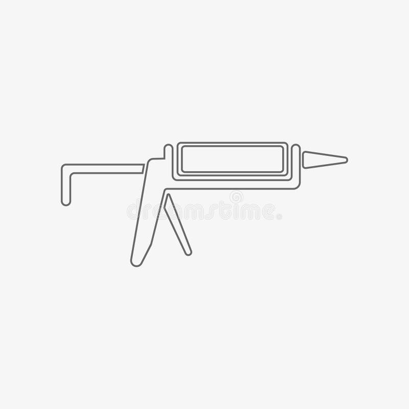 Silicone gun vector icon stock vector. Illustration of sealant - 105237176