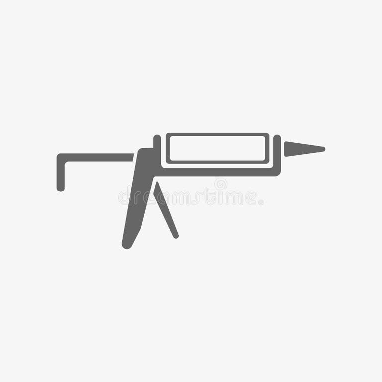 Silicone gun vector icon stock vector. Illustration of icon - 105236344