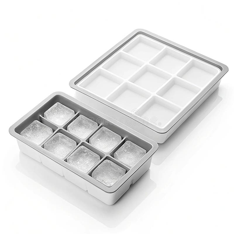 Silicone Ice Cube Tray with Flexible Design Stock Illustration ...