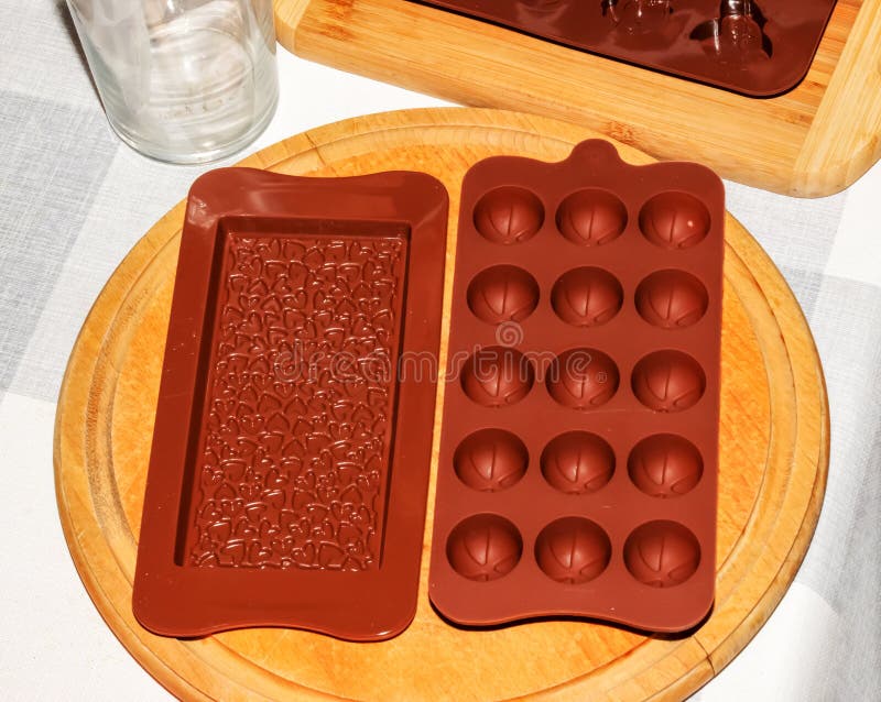 Silicone Molds for Shaping Chocolate and Sweets Stock Image - Image of ...