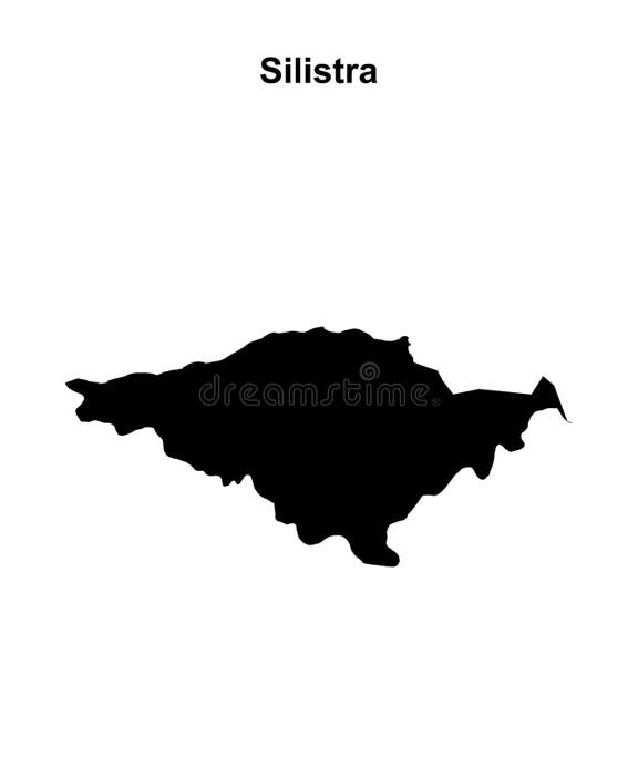 Silistra outline map stock vector. Illustration of atlas - 360404138