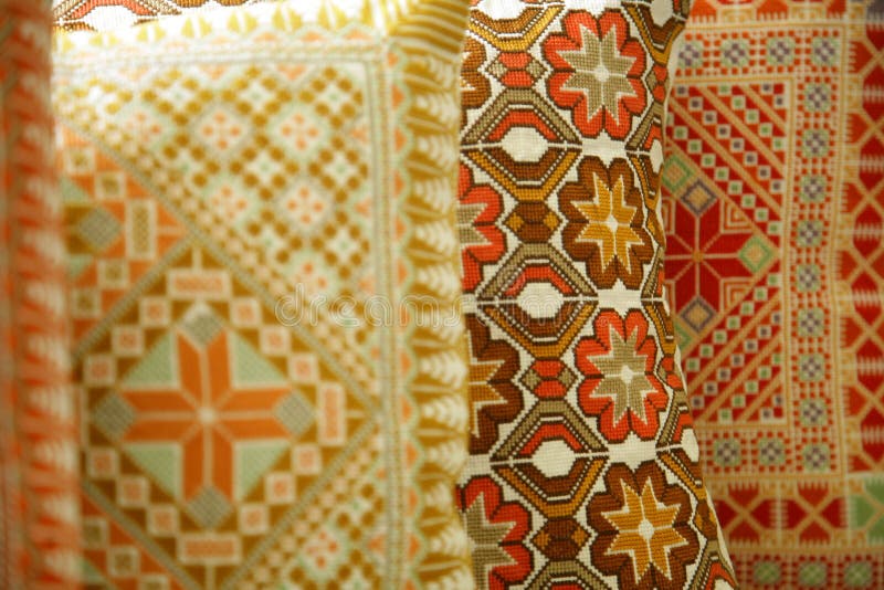 Handmade Arabic pillows stock image. Image of design - 22592669