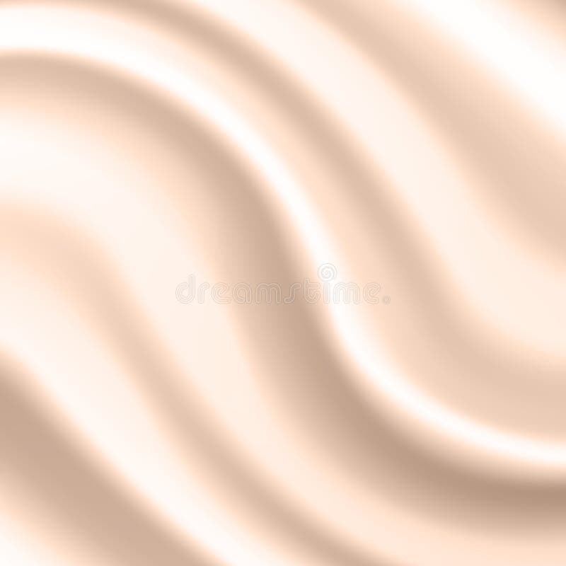 Abstract Wavy Silk Fabric Background in Cream Color Stock Illustration ...