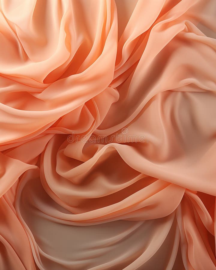 Backdrop of Satin Fabric, Smooth Silky Peach Fabric Stock Photo - Image ...