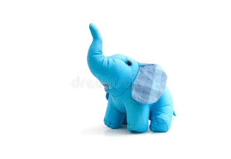 Silk blue elephant toy stock photo. Image of animal, educational - 32279368