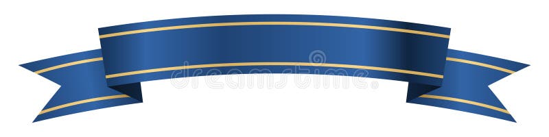 Silk Blue Ribbon or Label. Banner Symbol. Wave Banner Elements Stock ...