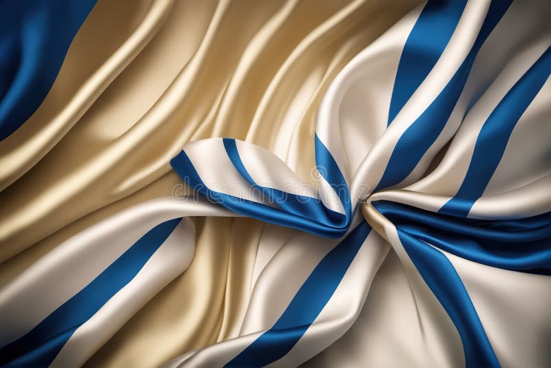 Silk Cloth Texture Wavy Soft Israeli Flag Stock Illustration ...