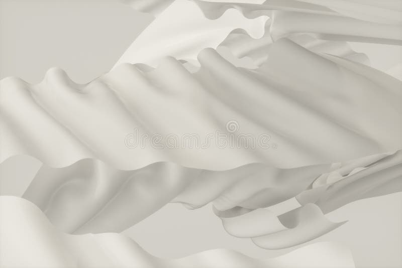 Silk and Clothes,ripples and Folds,3d Rendering Stock Illustration ...