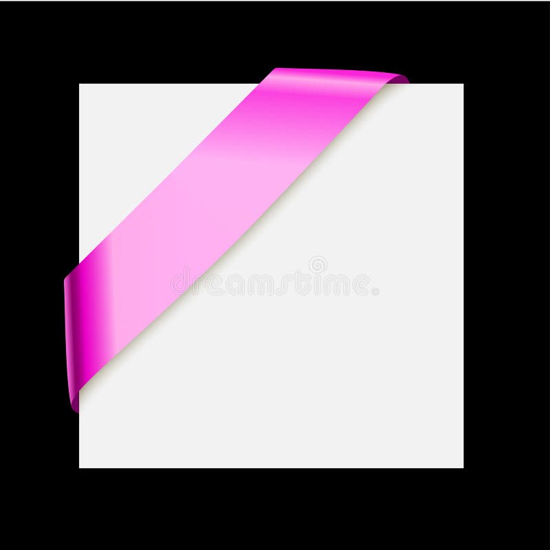 Silk Pink Corner Ribbon - Vector Design Elements for Design Stock ...