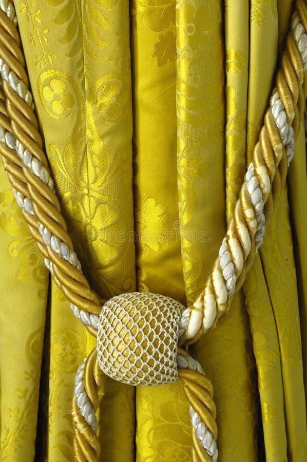 Silk curtain in a castle stock image. Image of grand - 203683805
