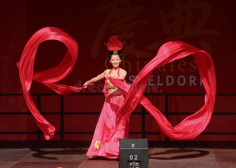 Silk Dancer of the Chinese State Circus. Editorial Image - Image of ...