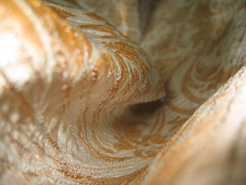 Silk Drapery with a Pattern Stock Photo - Image of crumpled, decorative ...